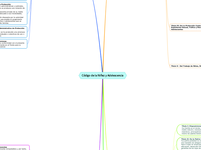 Código de la Niñez y Adolescencia - Mind Map